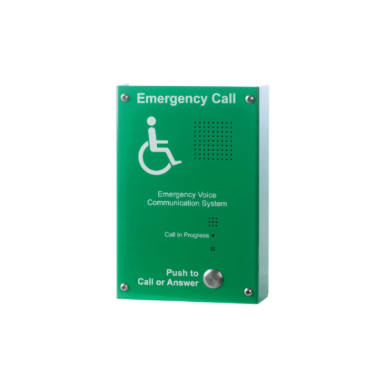 Green handsfree EVC outstation, surface mounting - Northwood Technology