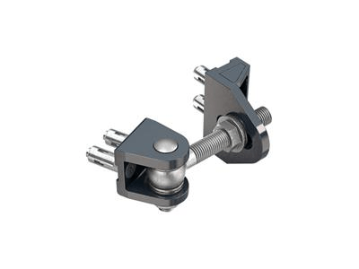 180° Bolt-on 4D adjustable hinge - Eyebolt M16 - Bolt-on U-shaped ...