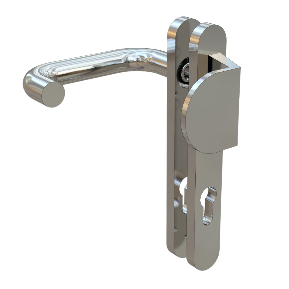 Assa Abloy Fixed pad and lever set on narrow longplate. Suits EL420 ...